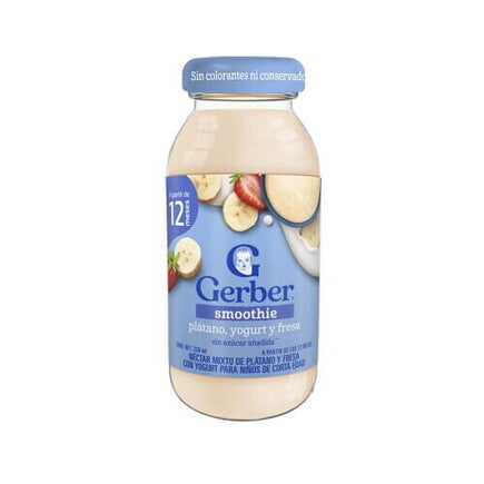 Smoothie Gerber® Plátano y Fresa Etapa 4 – 230 ml | Nestlé FamilyNes