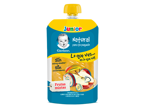 Gerber® Junior Pouch Frutas Mixtas 95g | Nestlé FamilyNes